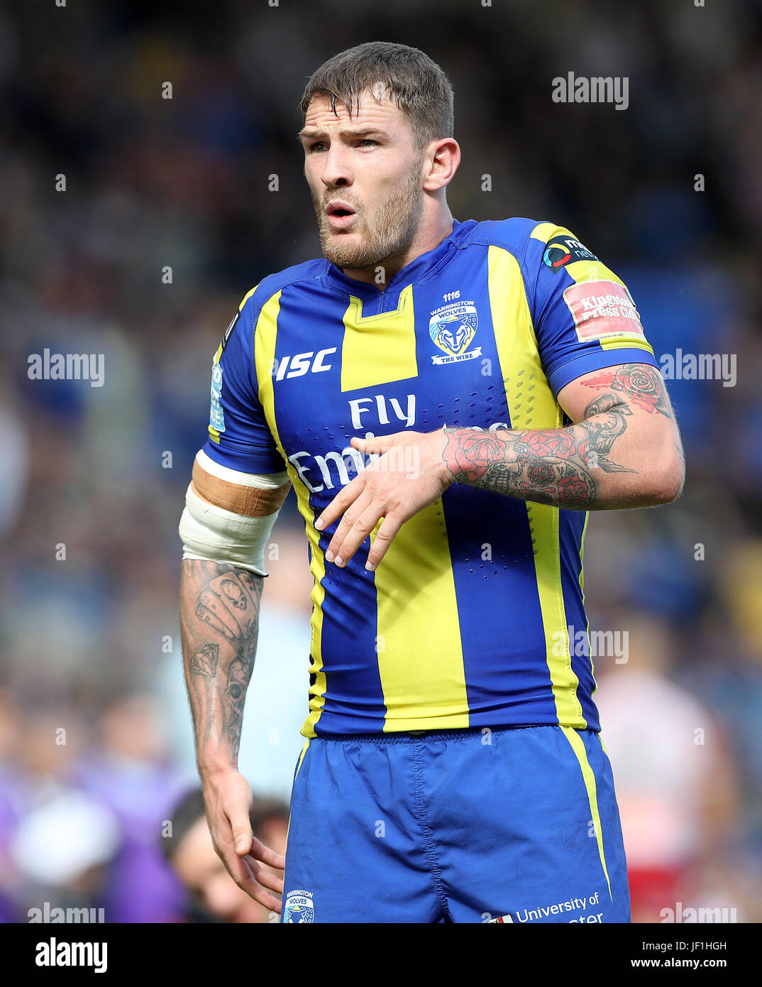 Warrington Wolves' Daryl Clark, during the Betfred Super League match ...