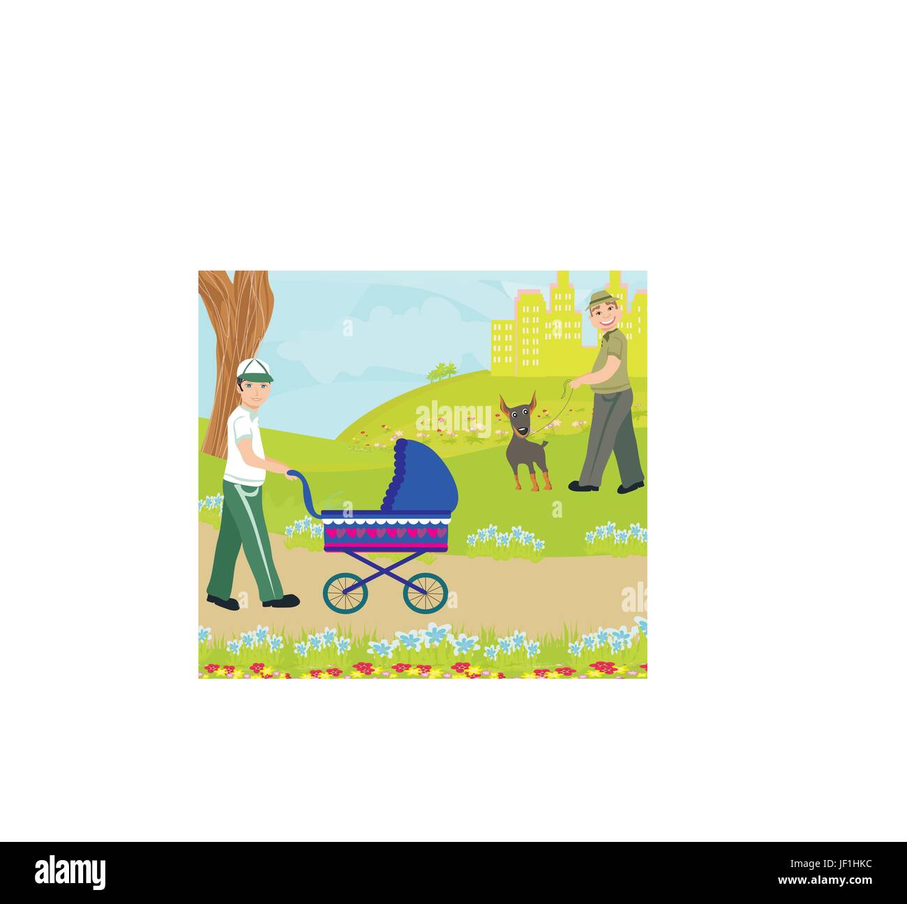 Walk go going walking beautiful Stock Vector Images - Alamy