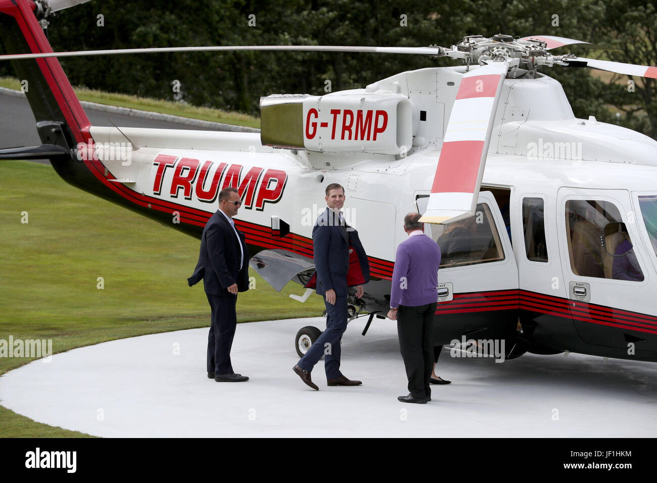 Eric Trump, son of US President Donald Trump, boards the Trump ...
