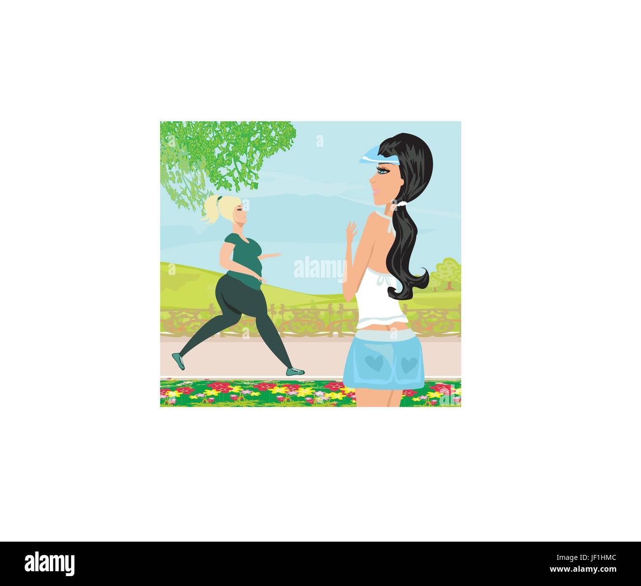 Overweight woman big belly Cut Out Stock Images & Pictures - Alamy