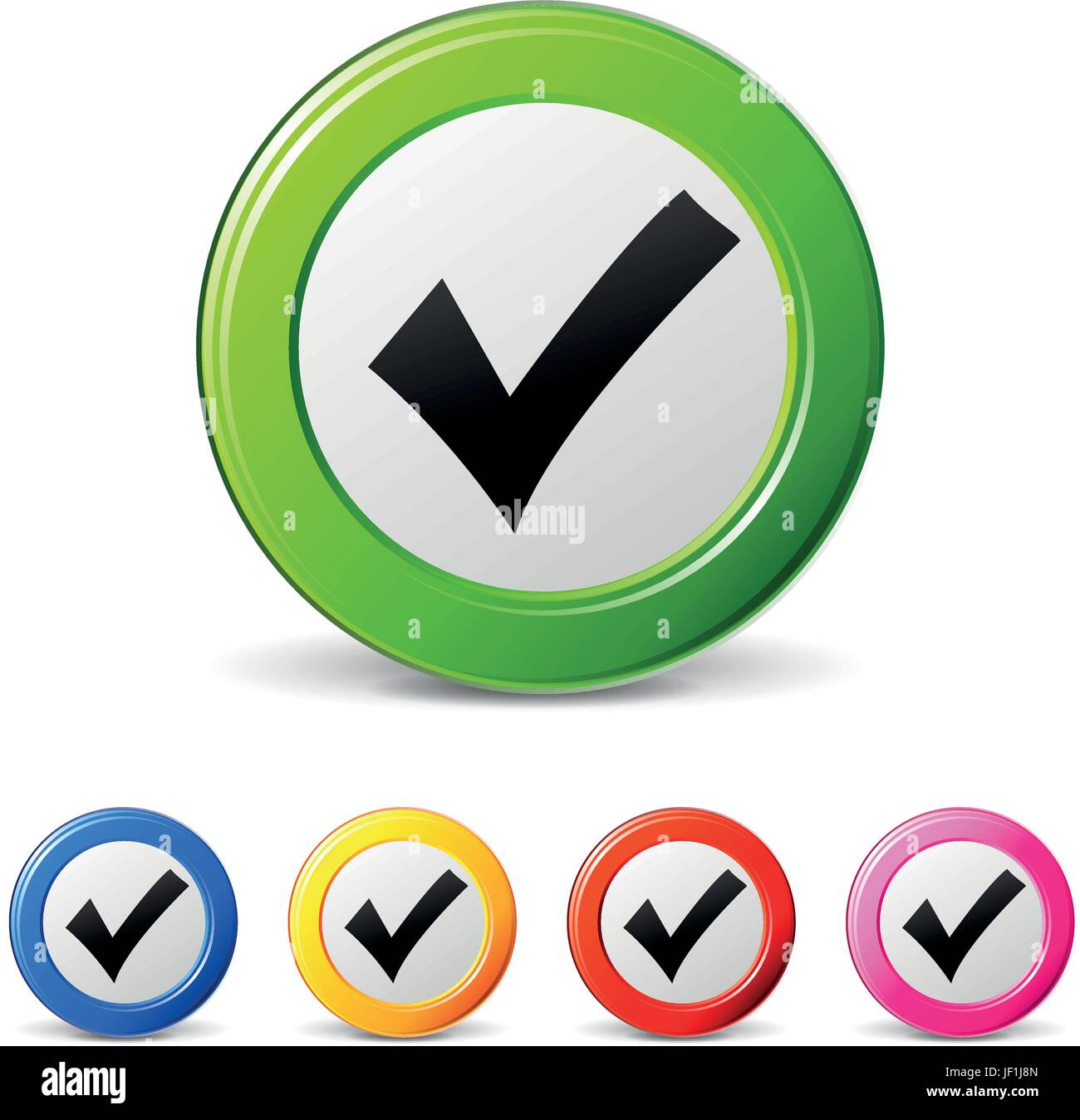 button, mark, sign, icon, vector, tick, check, ok, isolated, colour ...