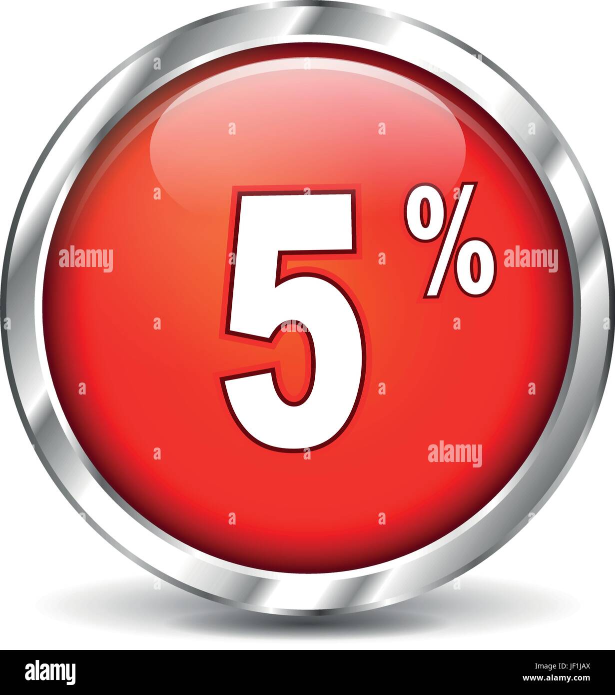 five, percent, icon, discount, backdrop, background, red, round ...
