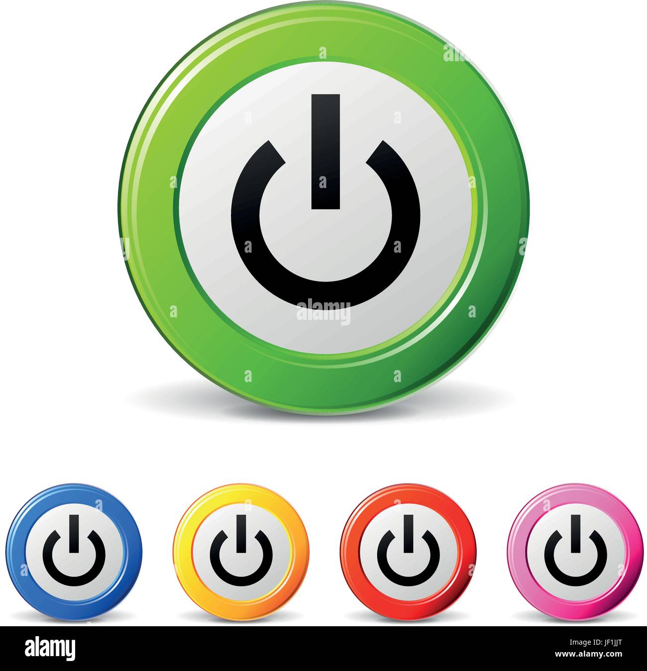 energy, power, electricity, electric power, button, glossy, start, icon ...