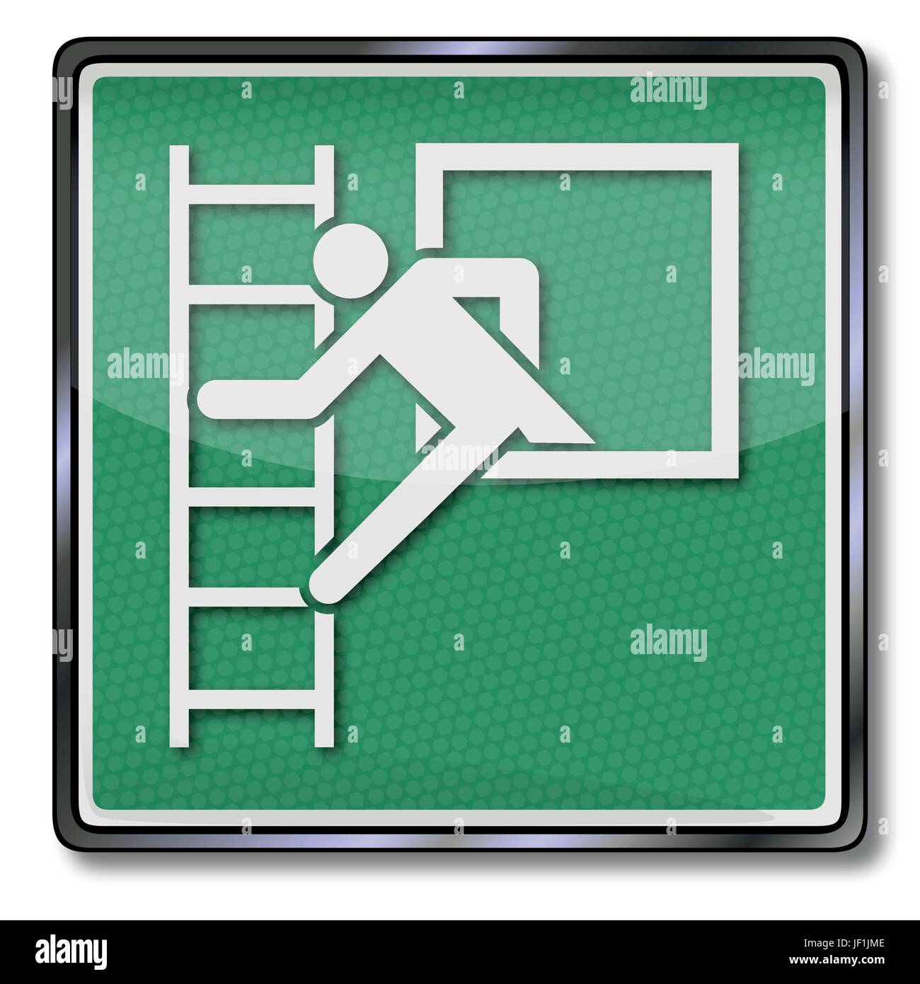 exit sign emergency exit via the rescue ladder Stock Vector Image & Art ...