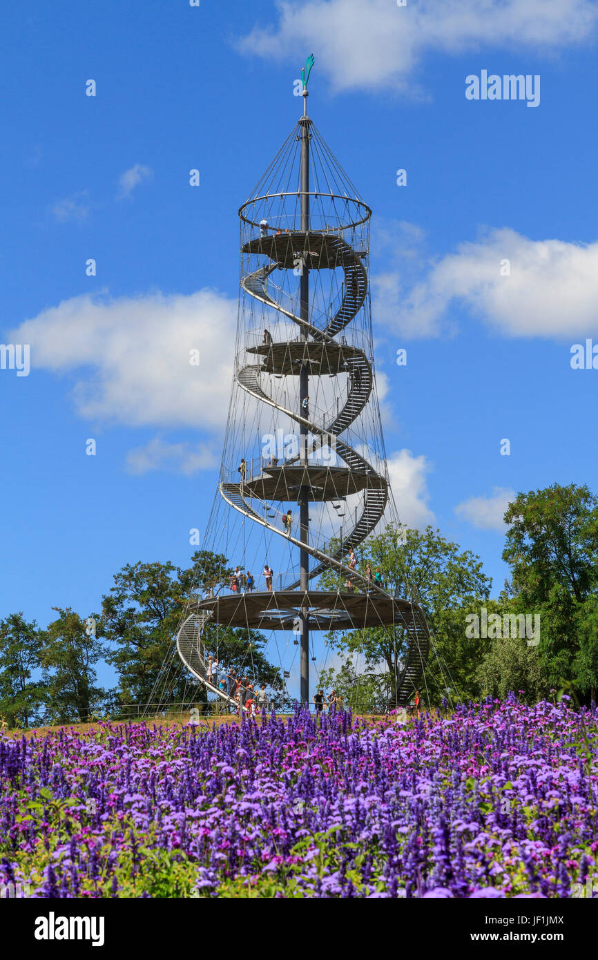 Killesbergturm observation tower killesberg park hi-res stock ...