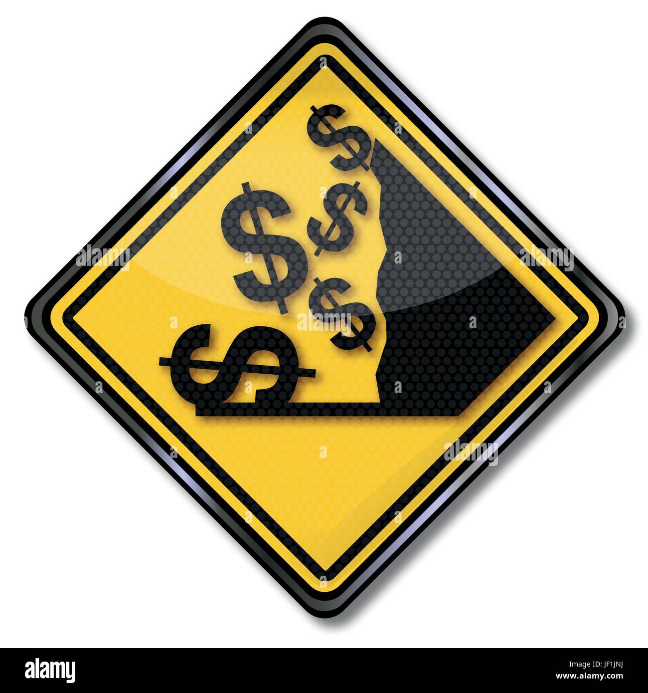 Warning sign for downward slope hi-res stock photography and images - Alamy