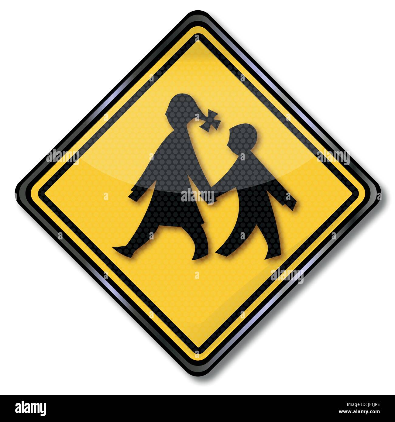 Schoolchildren traffic sign Stock Vector Images - Alamy