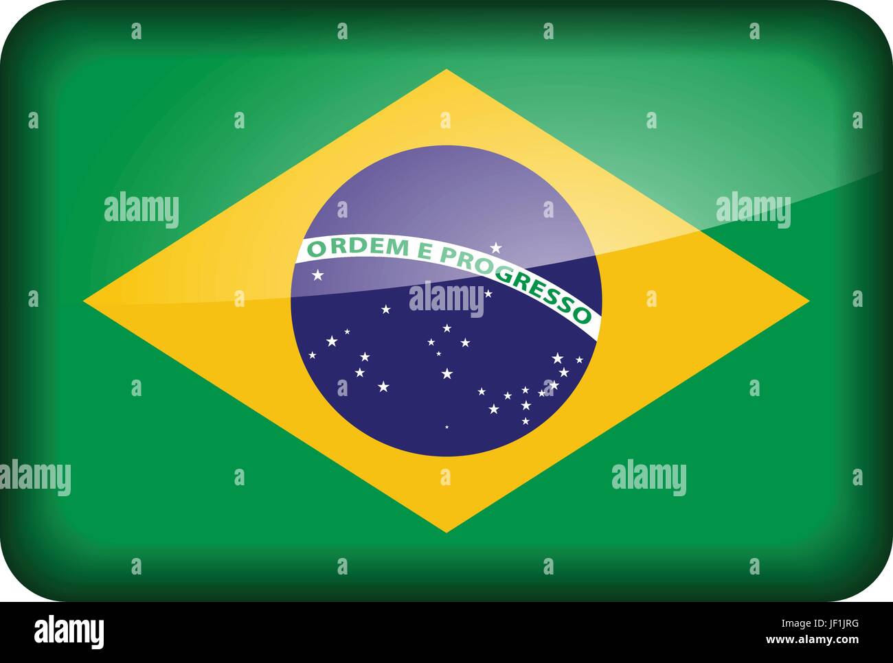 Brazil flags icons button hi-res stock photography and images - Alamy
