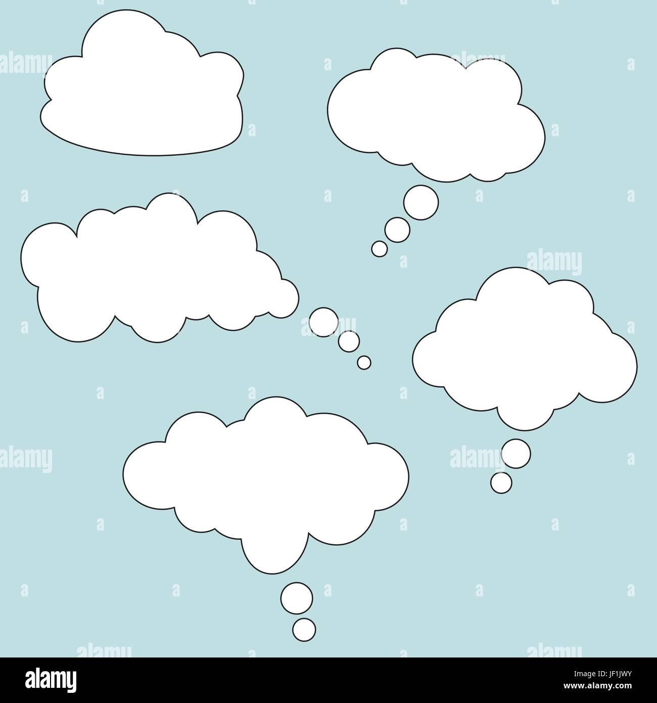 Thoughts bubble in group Stock Vector Images - Alamy