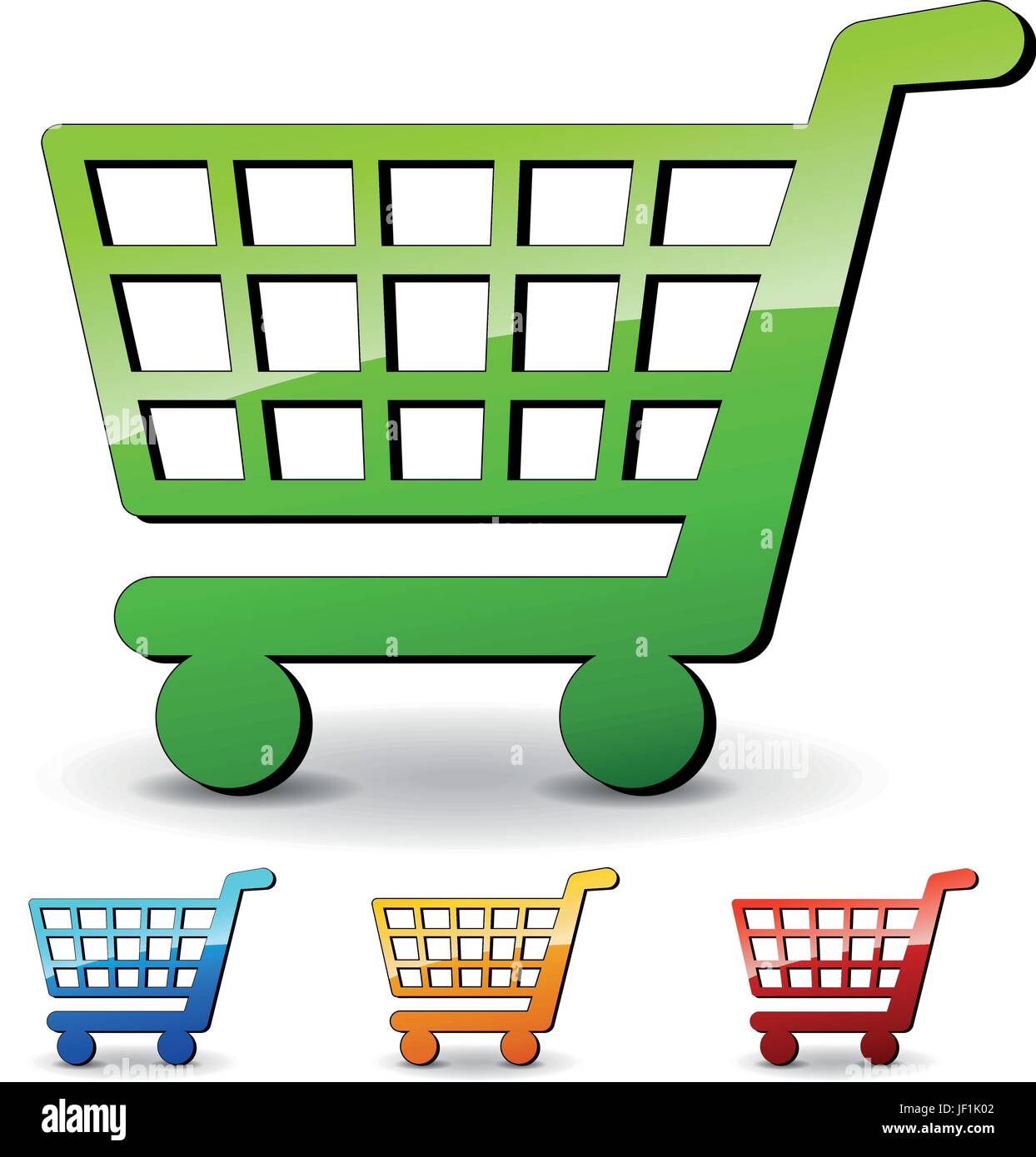 shopping, sign, icon, vector, cart, blue, isolated, model, design ...