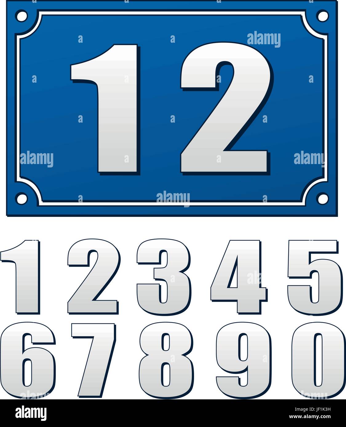 House number plate Stock Vector Images - Alamy