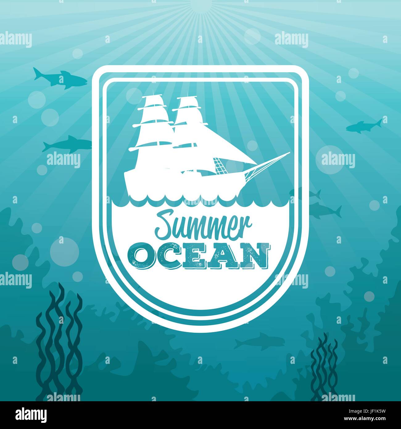 Algae under sea waves Stock Vector Images - Alamy