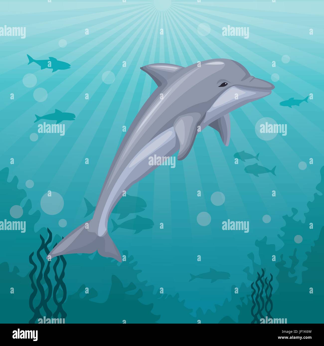 Dolphin Underwater Drawing