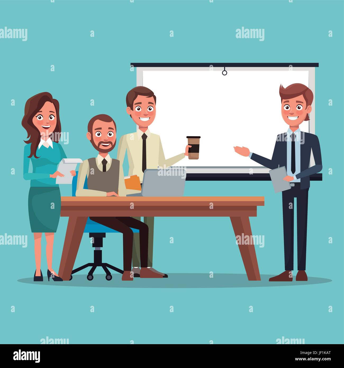 color background teamwork executive in desk for work presentation Stock ...