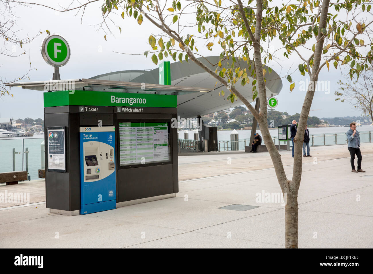 Barangaroo ferry wharf and ticket machine for travel,Sydney,Australia ...