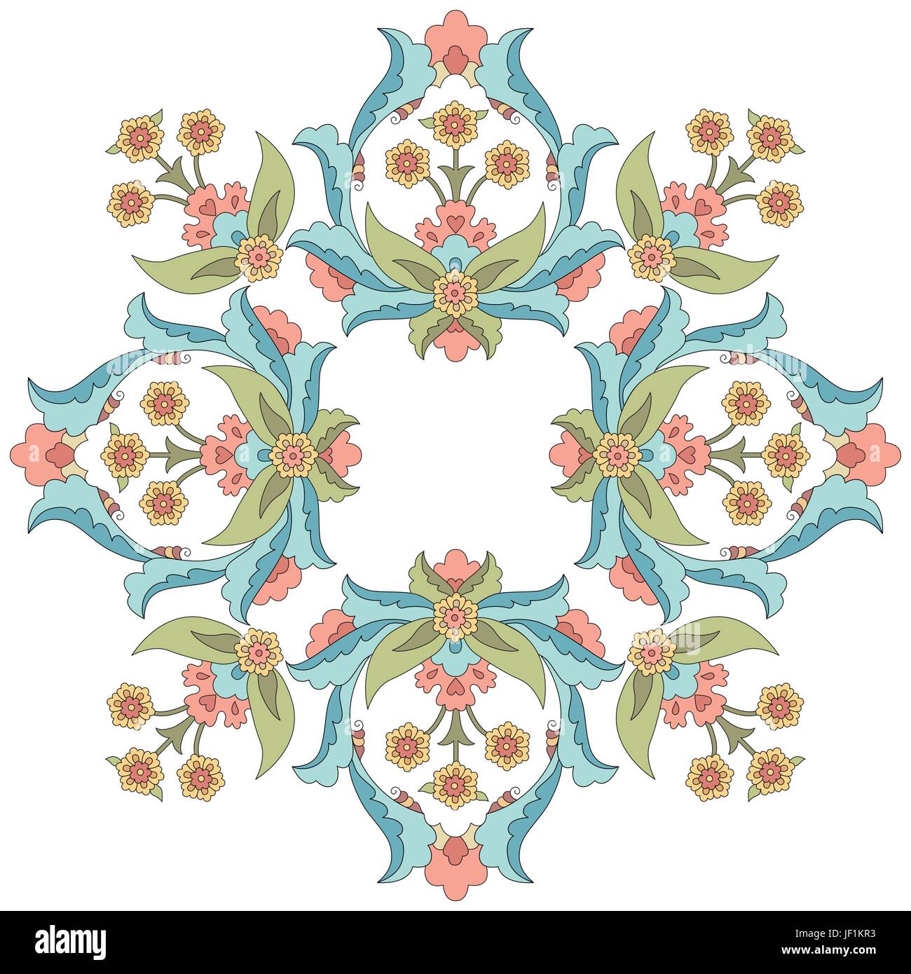 antique, traditional, pattern, anatolia, oriental, floral, design ...