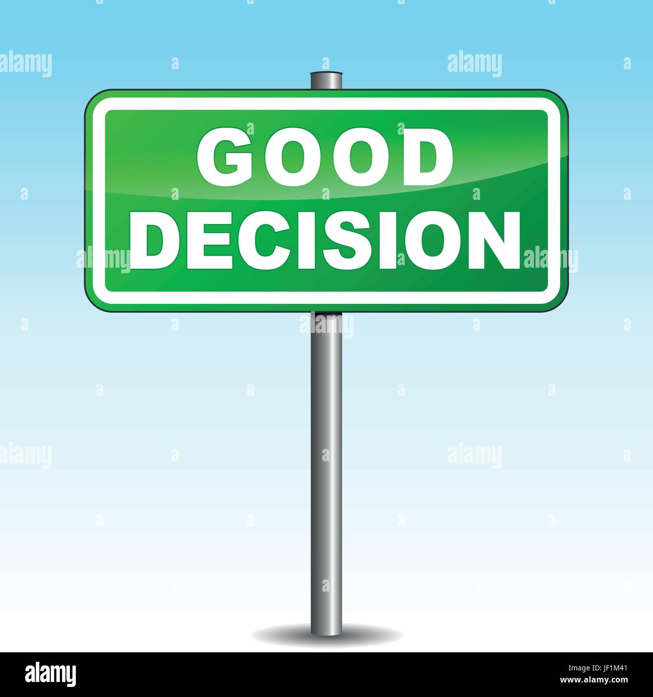 Good decision road sign Stock Vector Images - Alamy