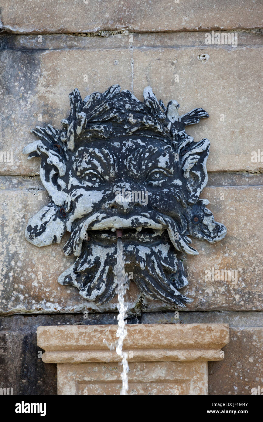 River God Fountain Mask in the Bowes Museum Gardens, Barnard Castle ...