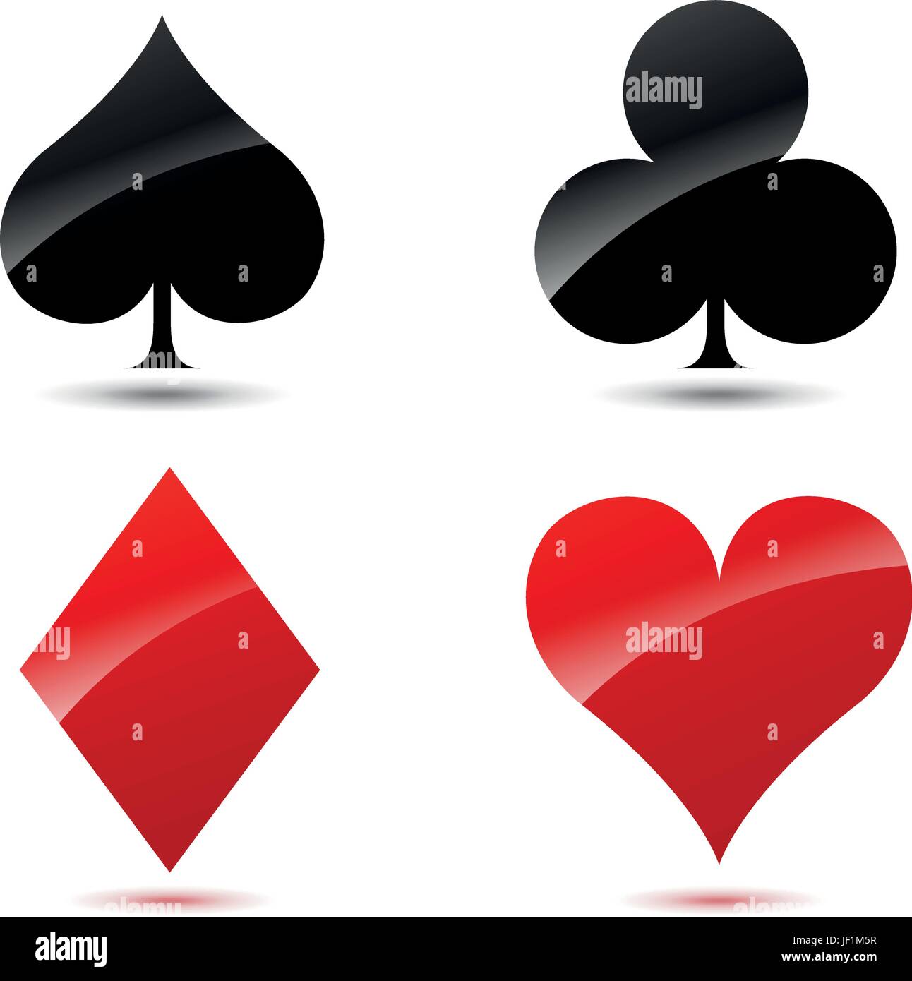 4 shapes of playing cards hi-res stock photography and images - Alamy