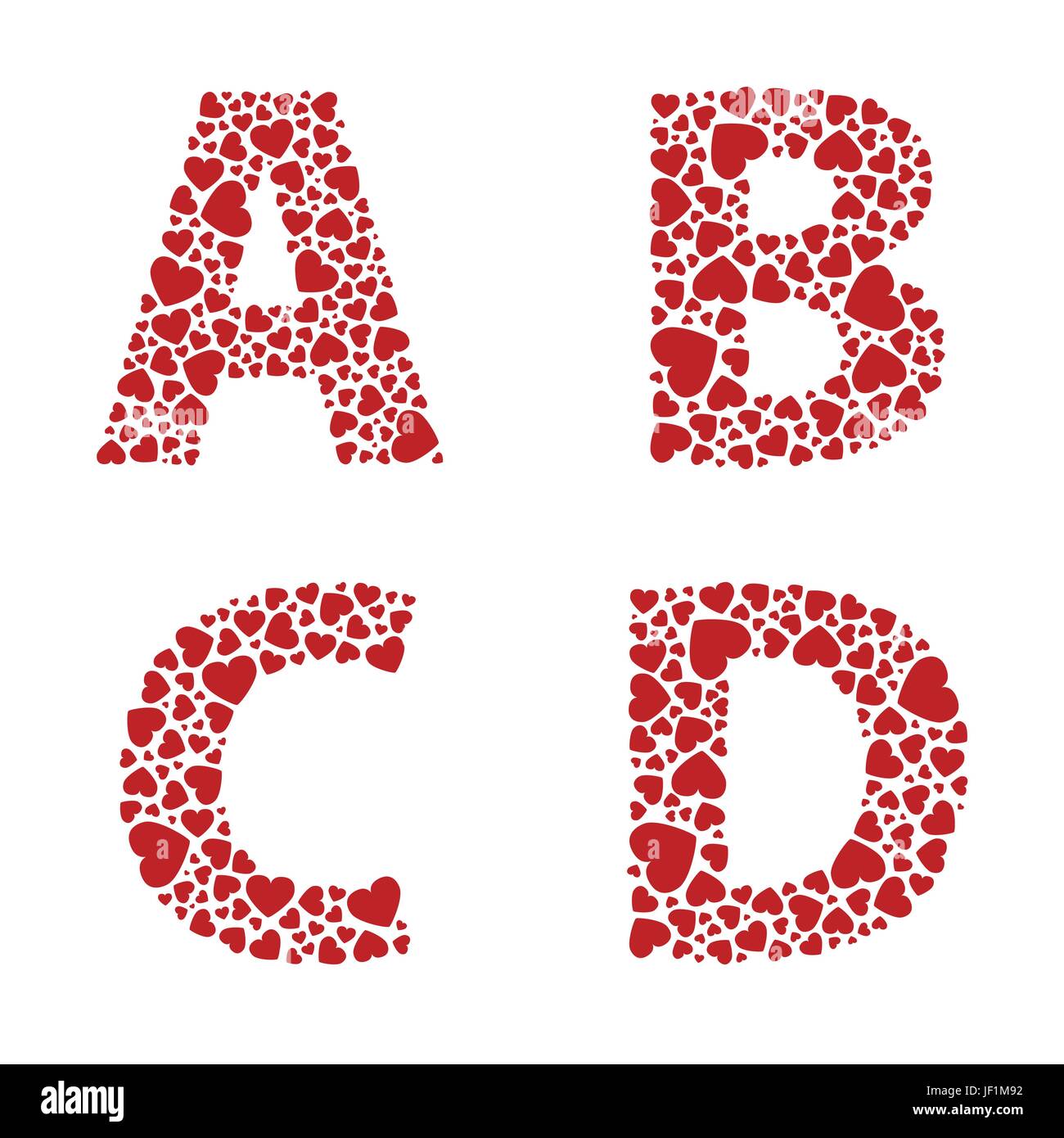 Letters in word love heart Stock Vector Images - Alamy