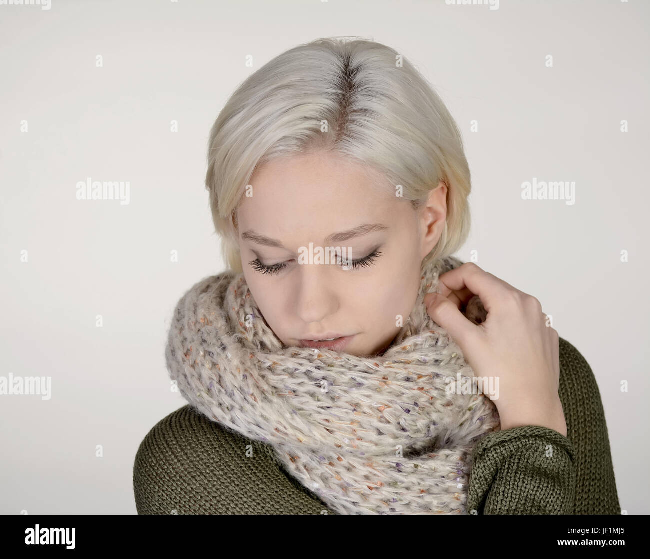 woman with scarf Stock Photo - Alamy