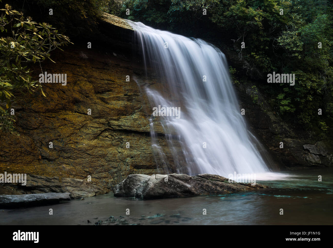 Silver Run falls waterfall near Cashiers NC Stock Photo - Alamy