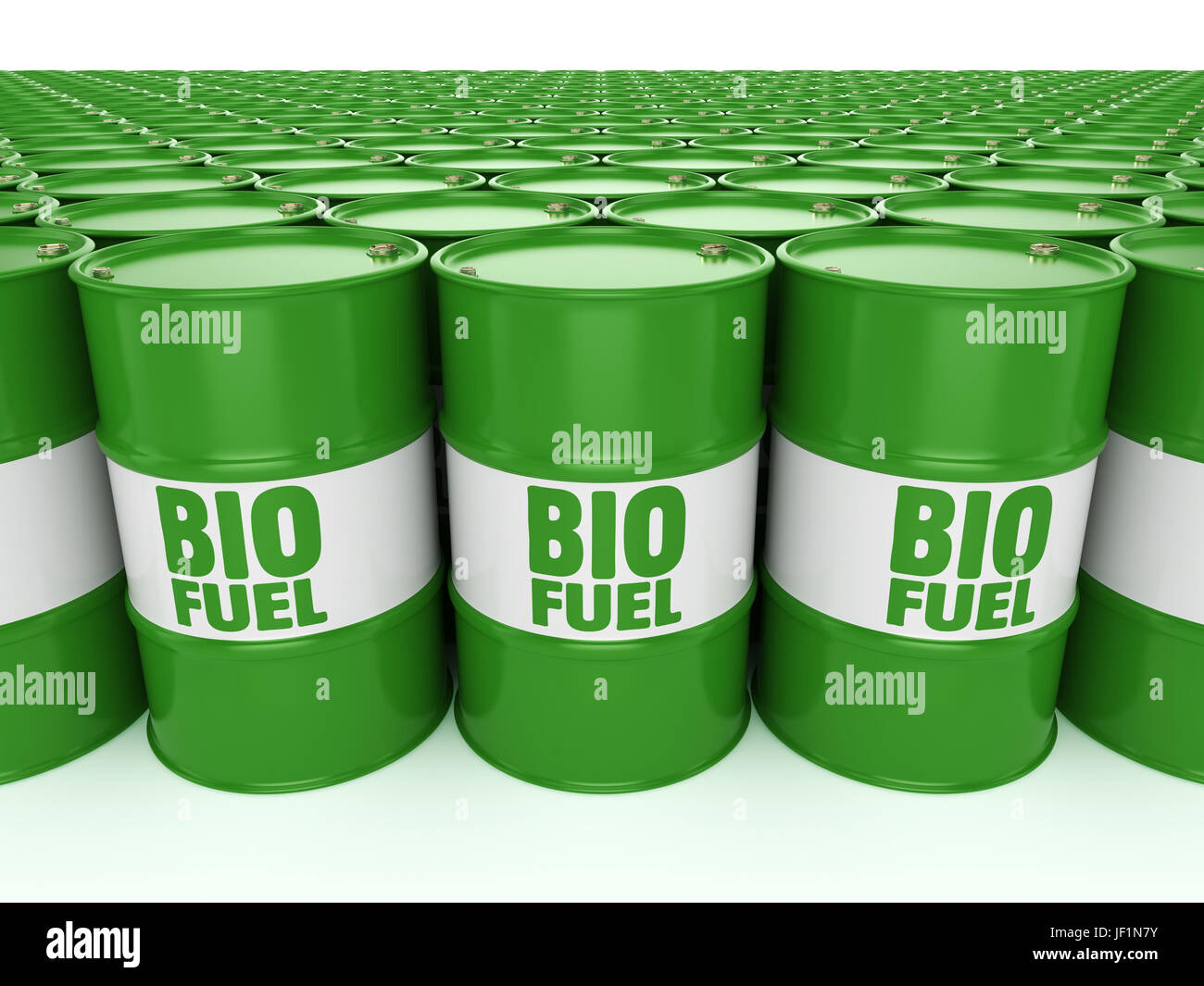 3D rendering barrels of biofuels Stock Photo - Alamy