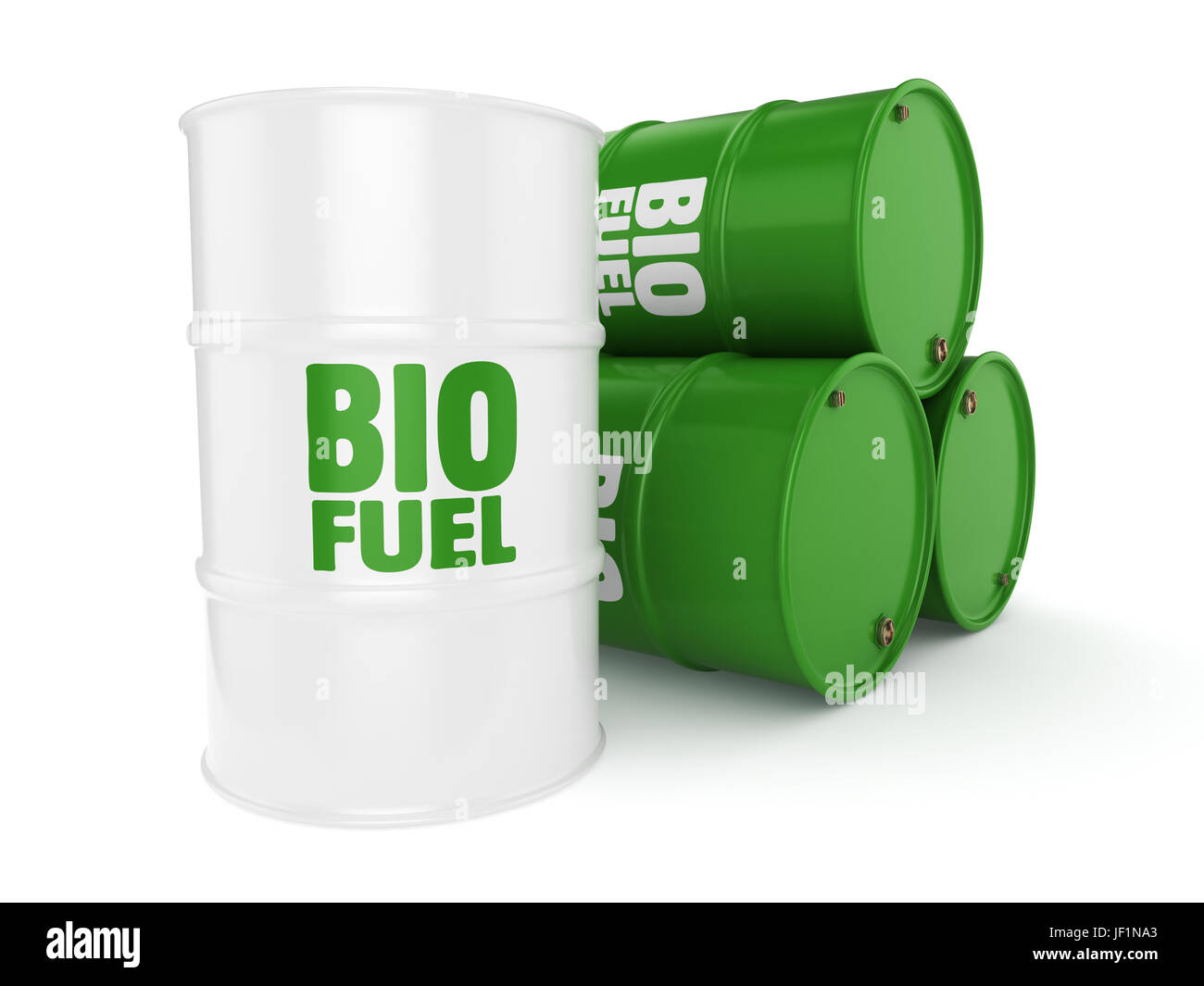 3D rendering barrels of biofuels Stock Photo - Alamy