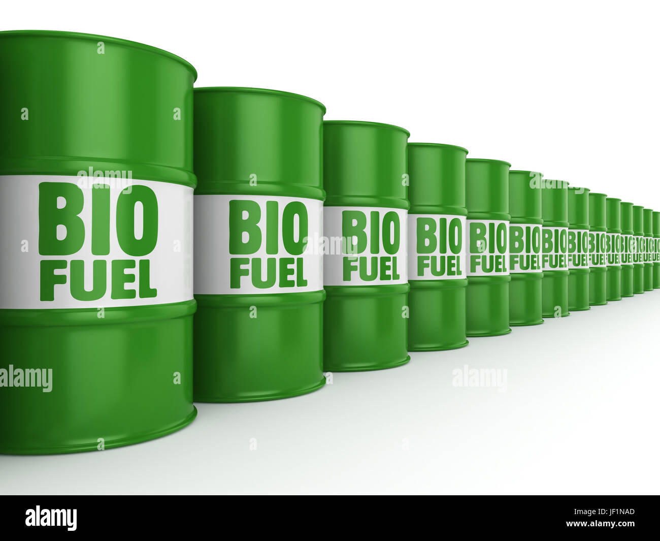 3D rendering barrels of biofuels Stock Photo - Alamy