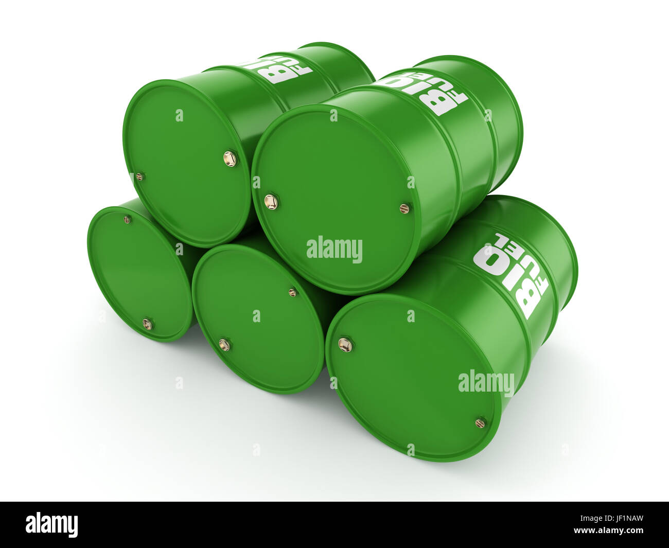 3D rendering barrels of biofuels Stock Photo - Alamy