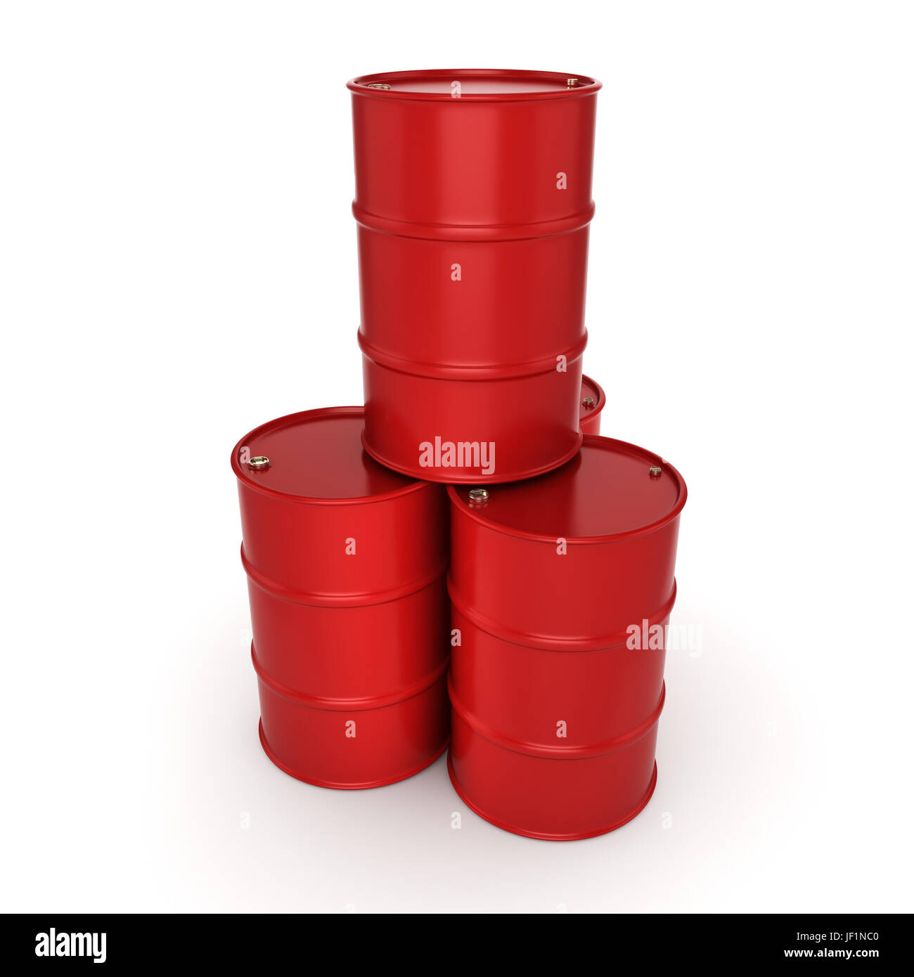 3D rendering red barrels Stock Photo - Alamy