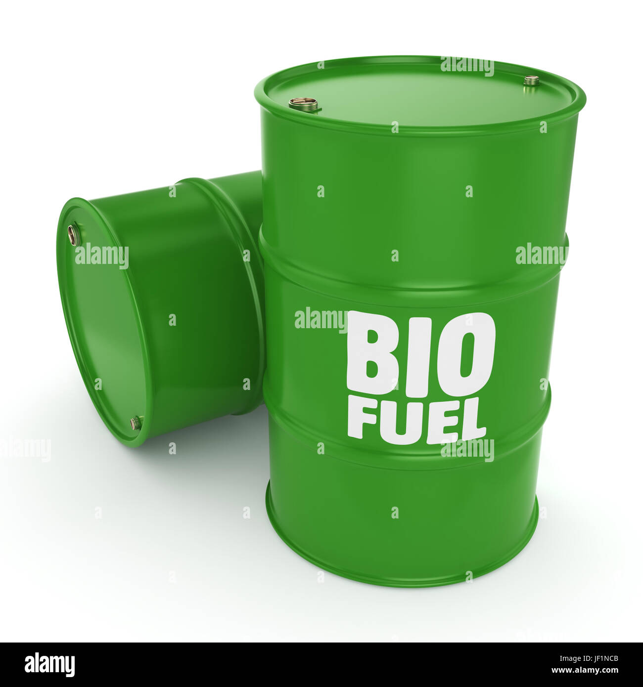 3D rendering barrels of biofuels Stock Photo - Alamy