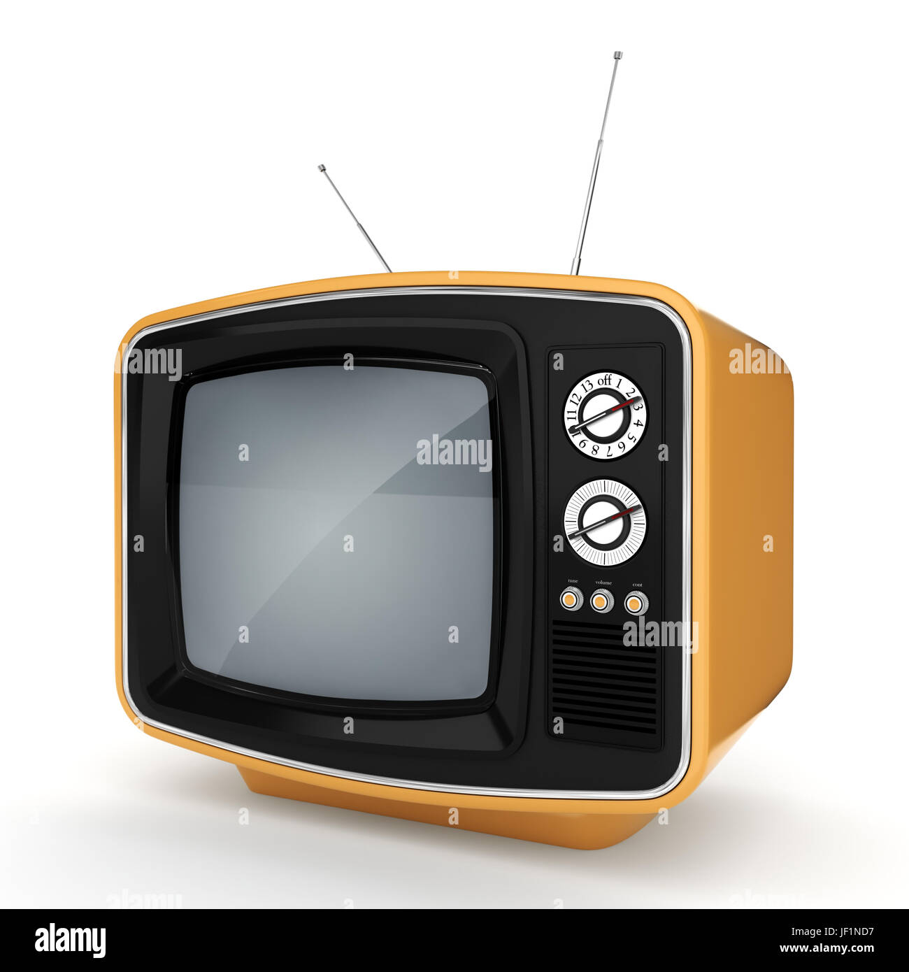 3D rendering old tv Stock Photo - Alamy