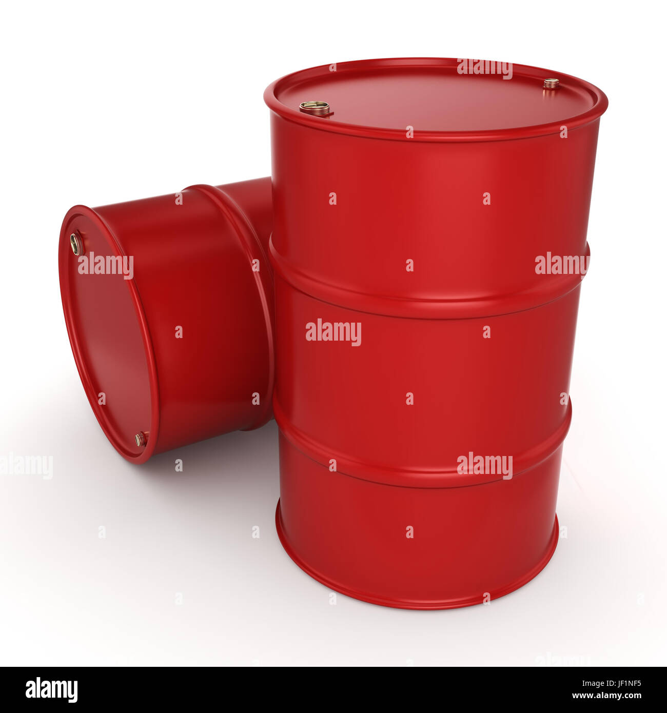 3D rendering red barrels Stock Photo - Alamy