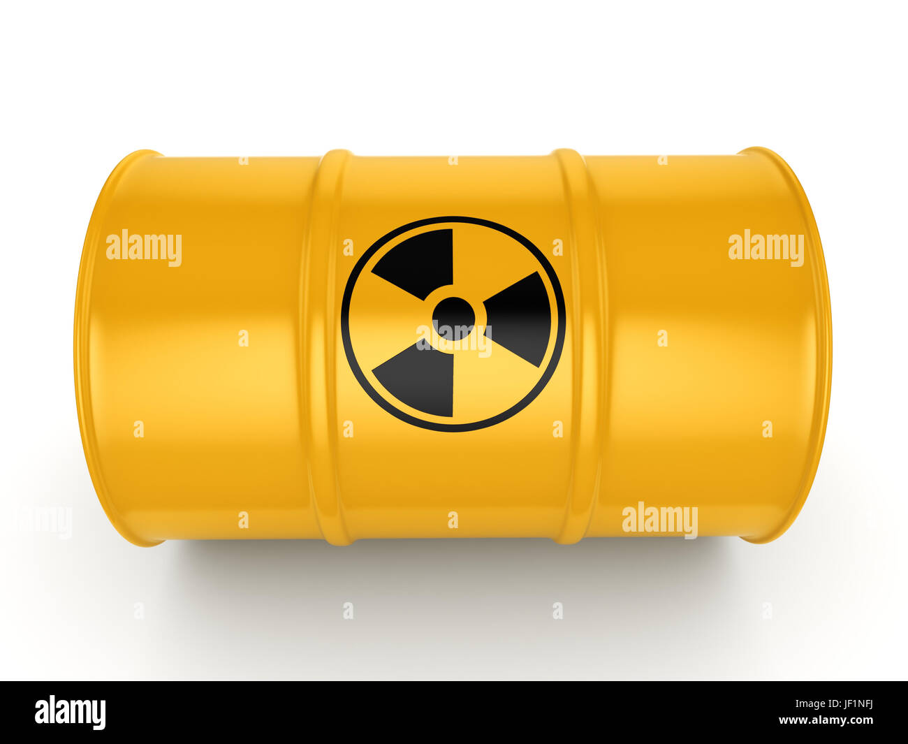 3D rendering radioactive barrel Stock Photo - Alamy