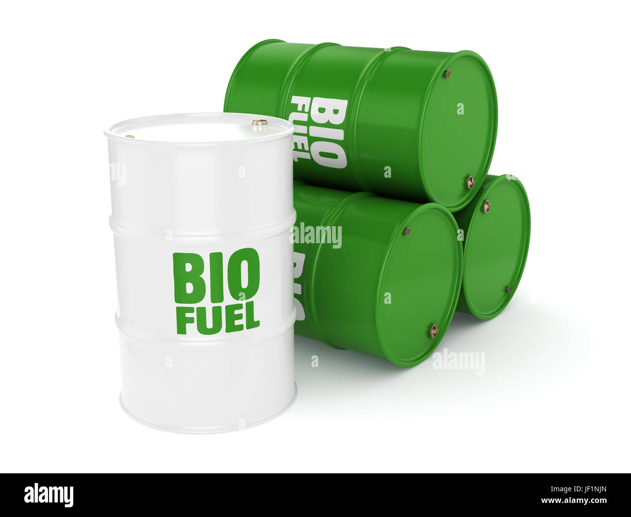 3D rendering barrels of biofuels Stock Photo - Alamy