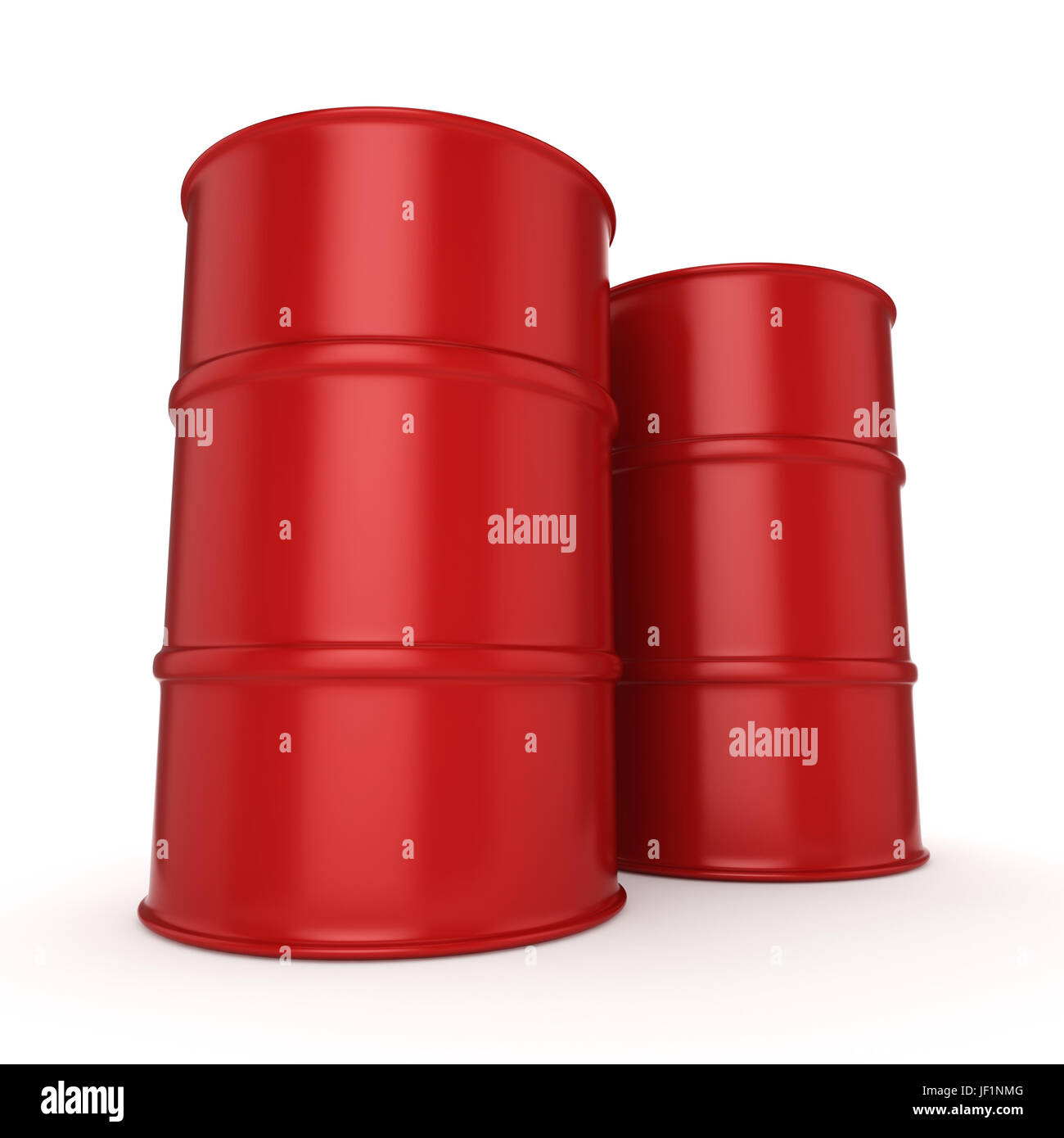 3D rendering red barrels Stock Photo - Alamy