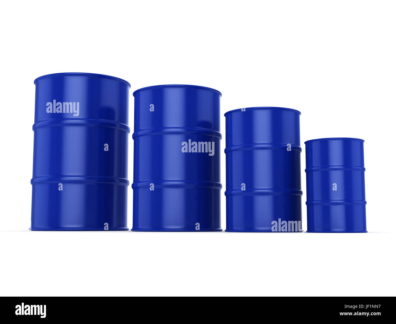 3D rendering blue barrels Stock Photo - Alamy
