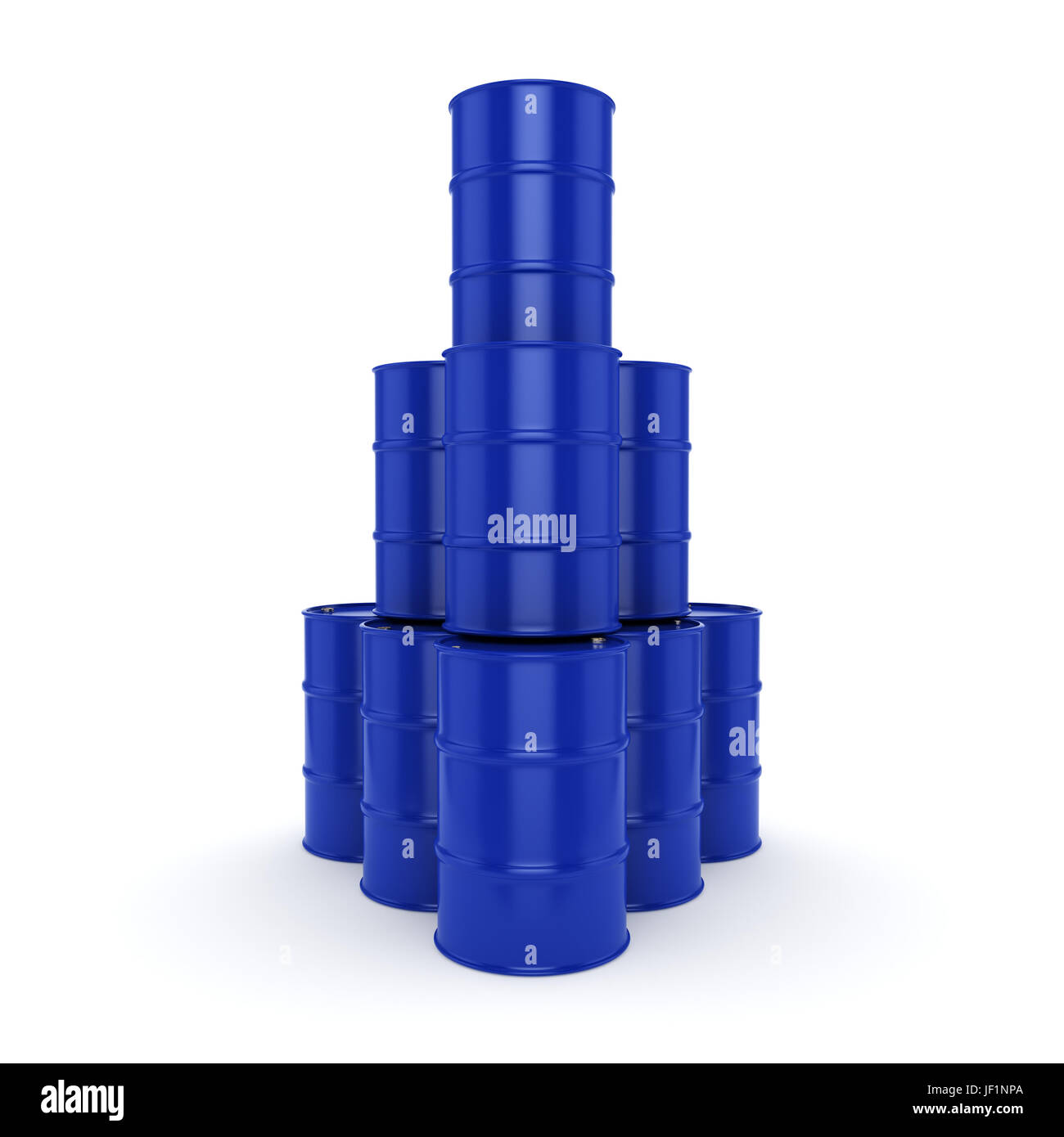 3D rendering blue barrels Stock Photo - Alamy