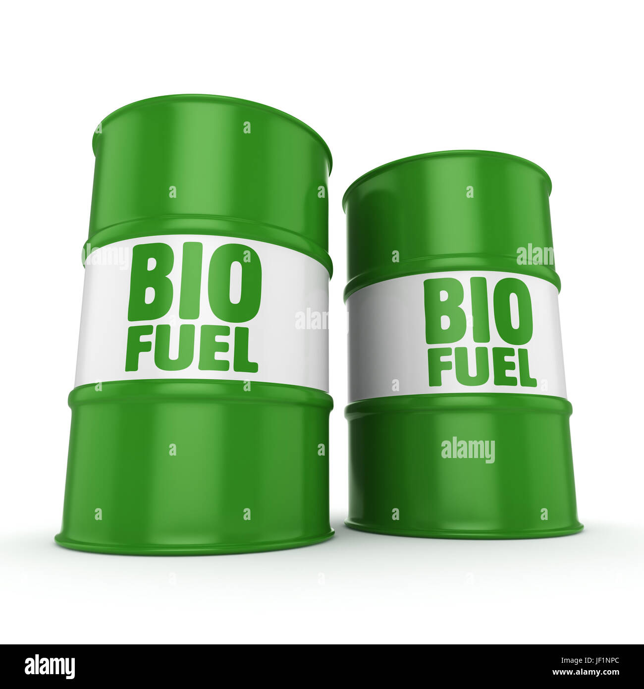 3D rendering barrels of biofuels Stock Photo - Alamy