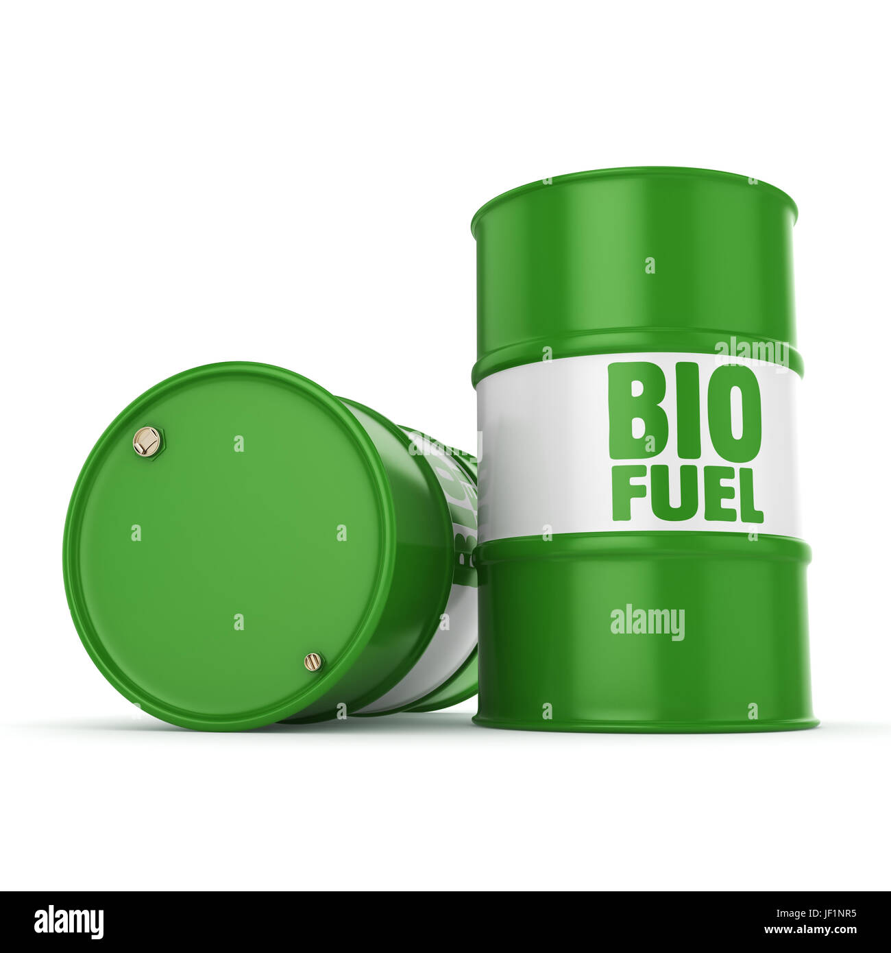 3D rendering barrels of biofuels Stock Photo - Alamy