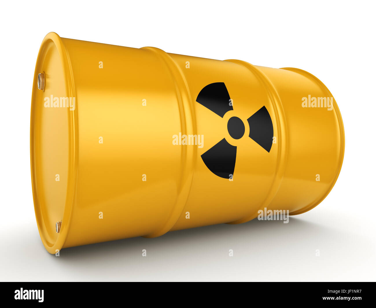 3D rendering radioactive barrel Stock Photo - Alamy