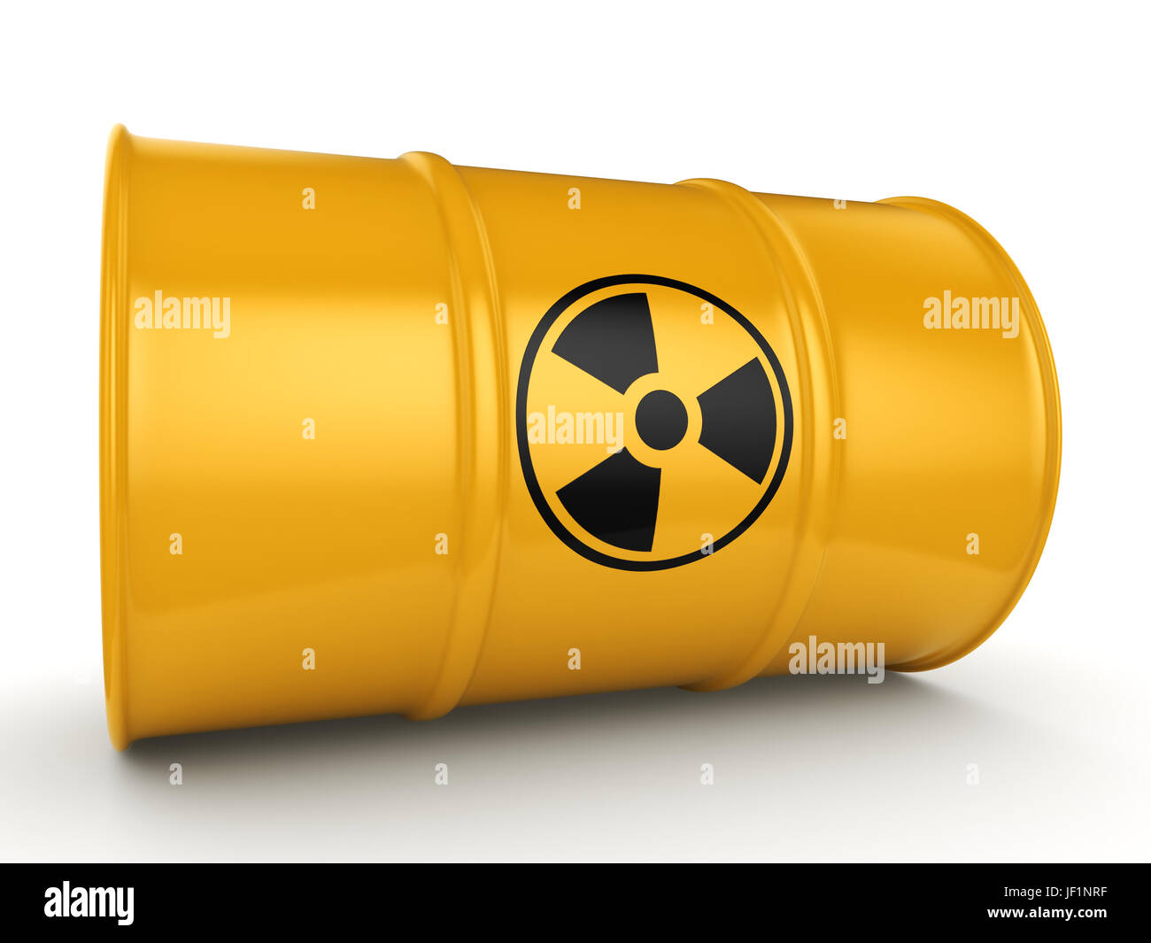 3D rendering radioactive barrel Stock Photo - Alamy
