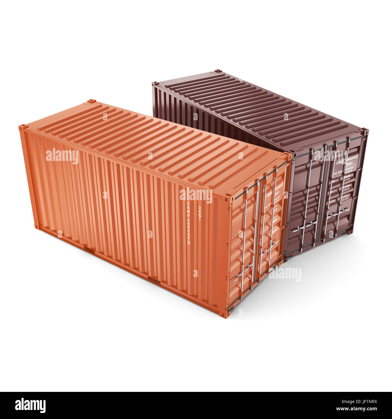 3d illustration of containers Cut Out Stock Images & Pictures - Alamy