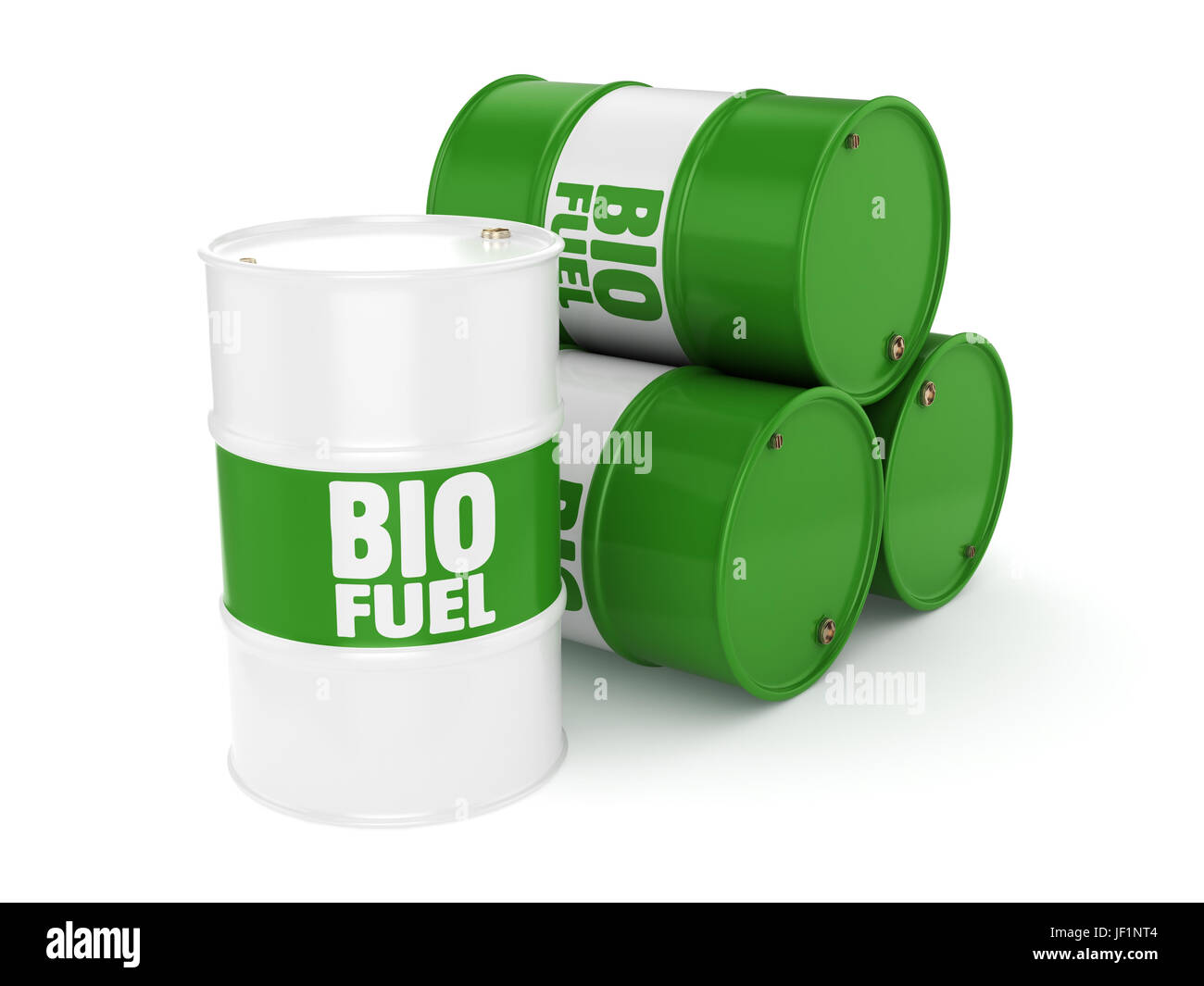 3D rendering barrels of biofuels Stock Photo - Alamy