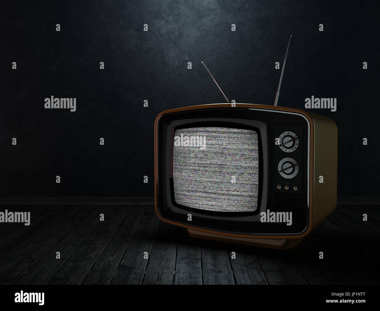 3D rendering old tv Stock Photo - Alamy