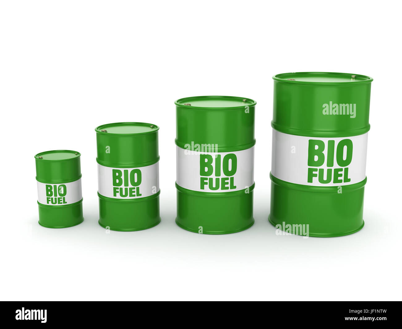 3D rendering barrels of biofuels Stock Photo - Alamy
