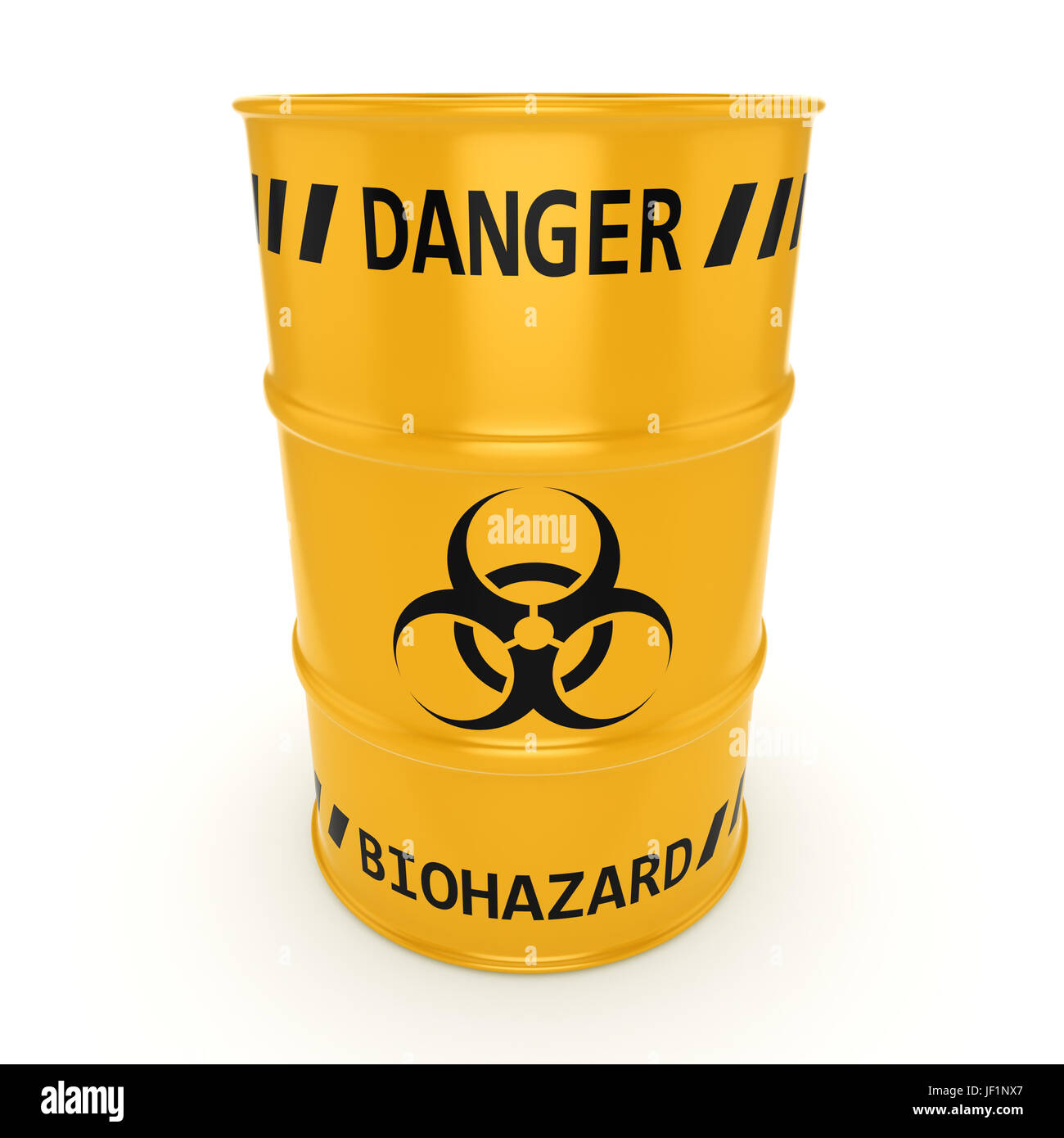 3D rendering biohazard barrel Stock Photo - Alamy