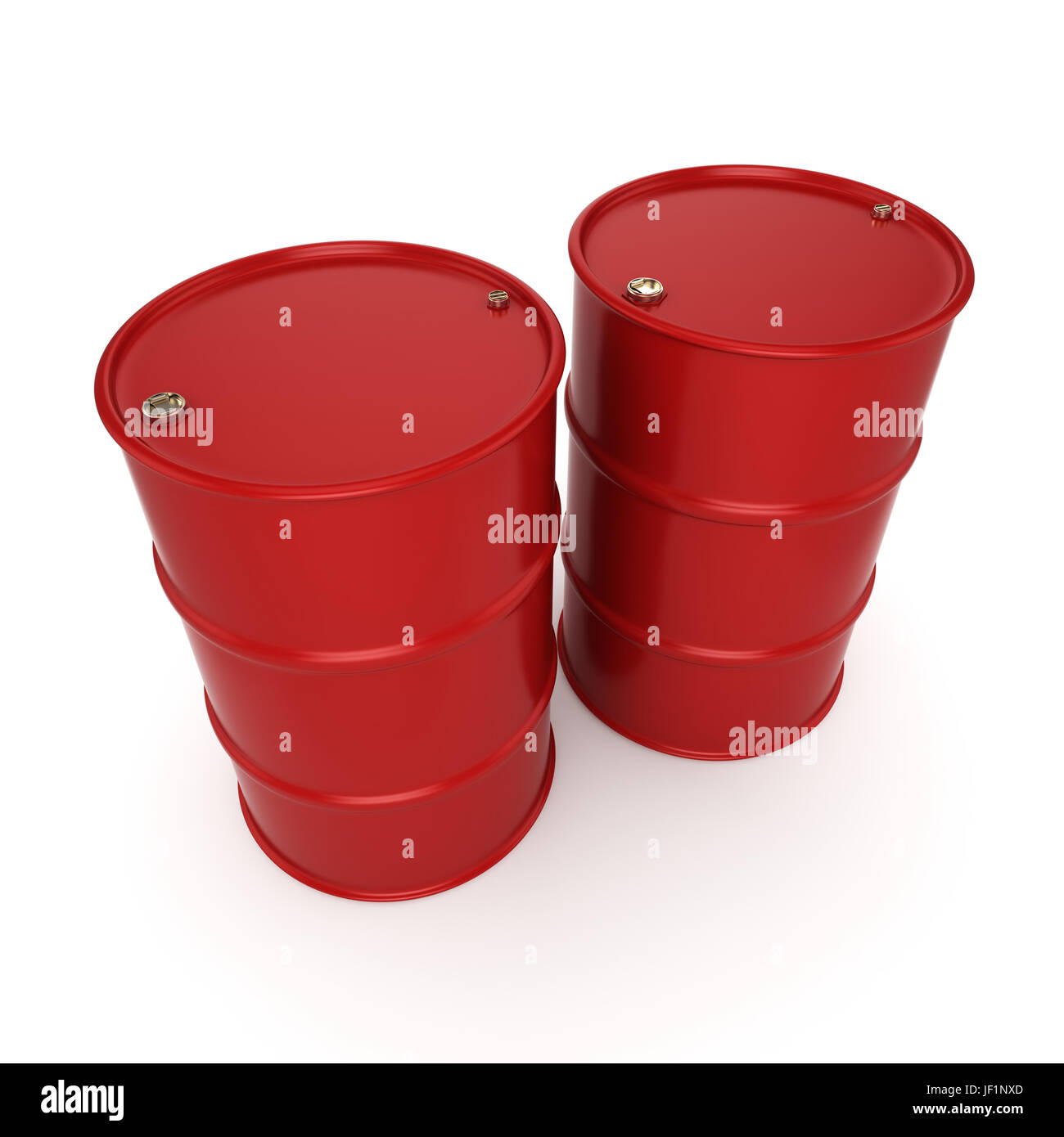 3D rendering red barrels Stock Photo - Alamy
