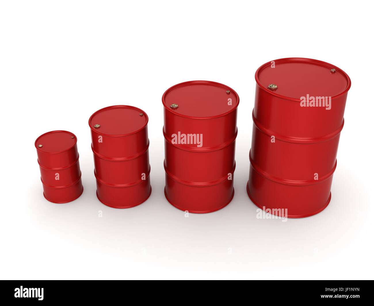 3D rendering red barrels Stock Photo - Alamy